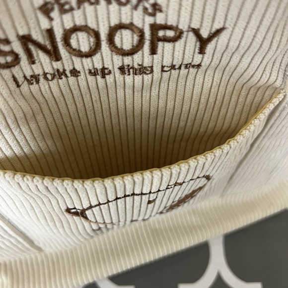 Bags | Peanuts Snoopy Corduroy Bag Beige Woke Up This Cute Shoulder Bag ...